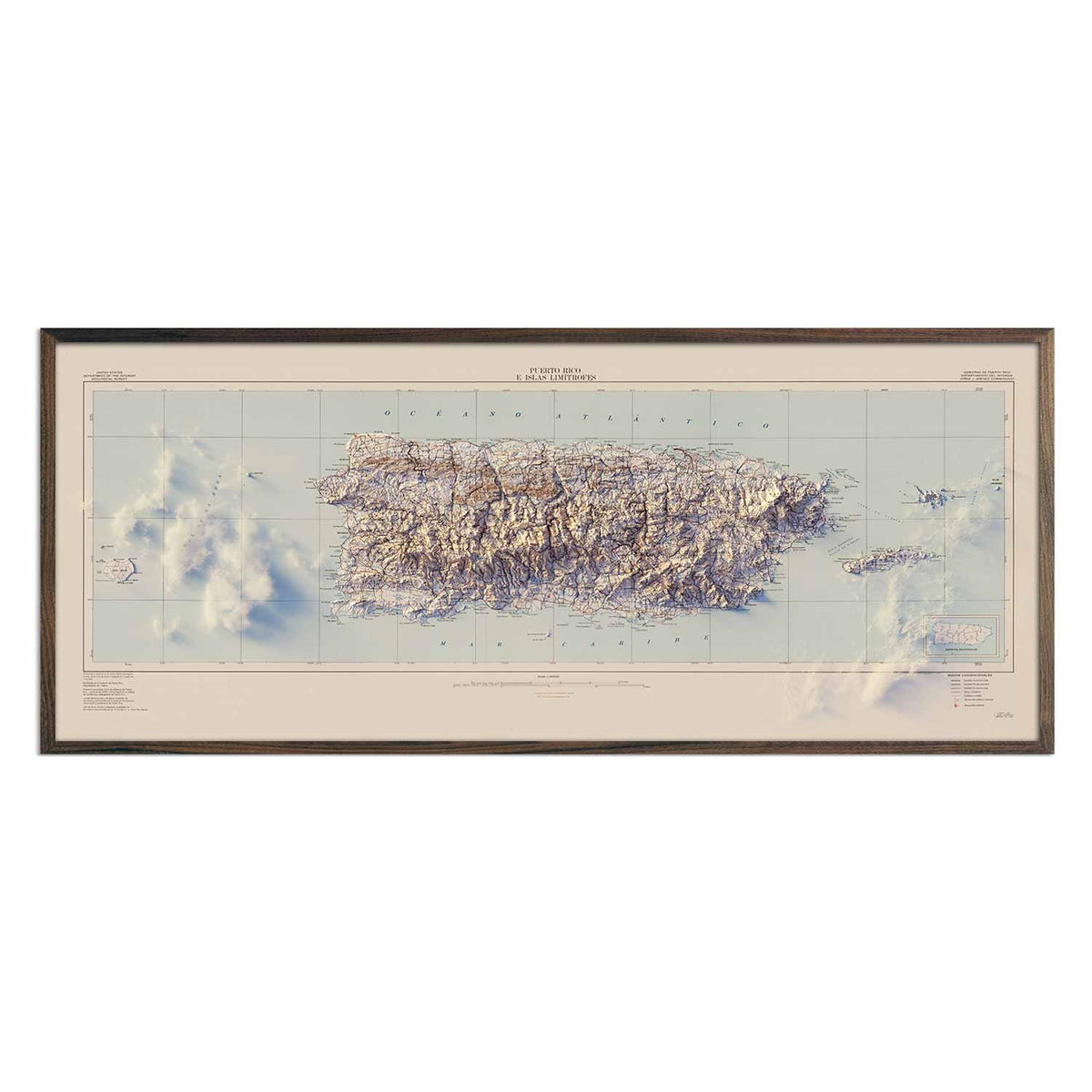 Puerto Rico Map Posters & Art - Puerto Rico Wall Maps - Muir Way