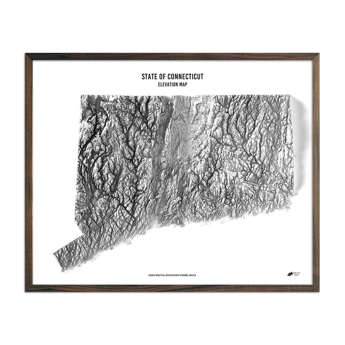 Connecticut Elevation Map – Muir Way