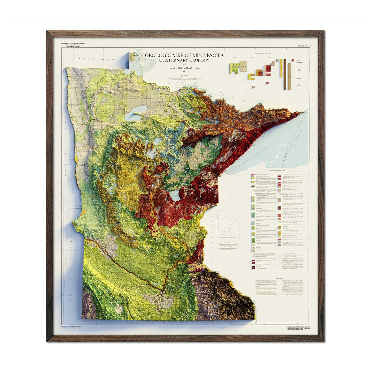 Minnesota Relief Maps | Hydrological & Elevation Map Prints – Muir Way