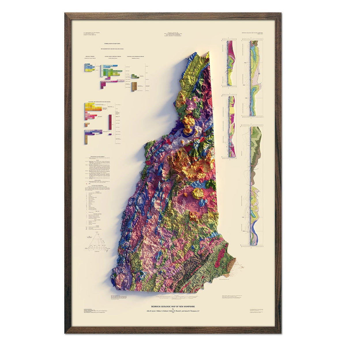 New Hampshire Relief Maps | Elevation & Hydrological Maps – Muir Way