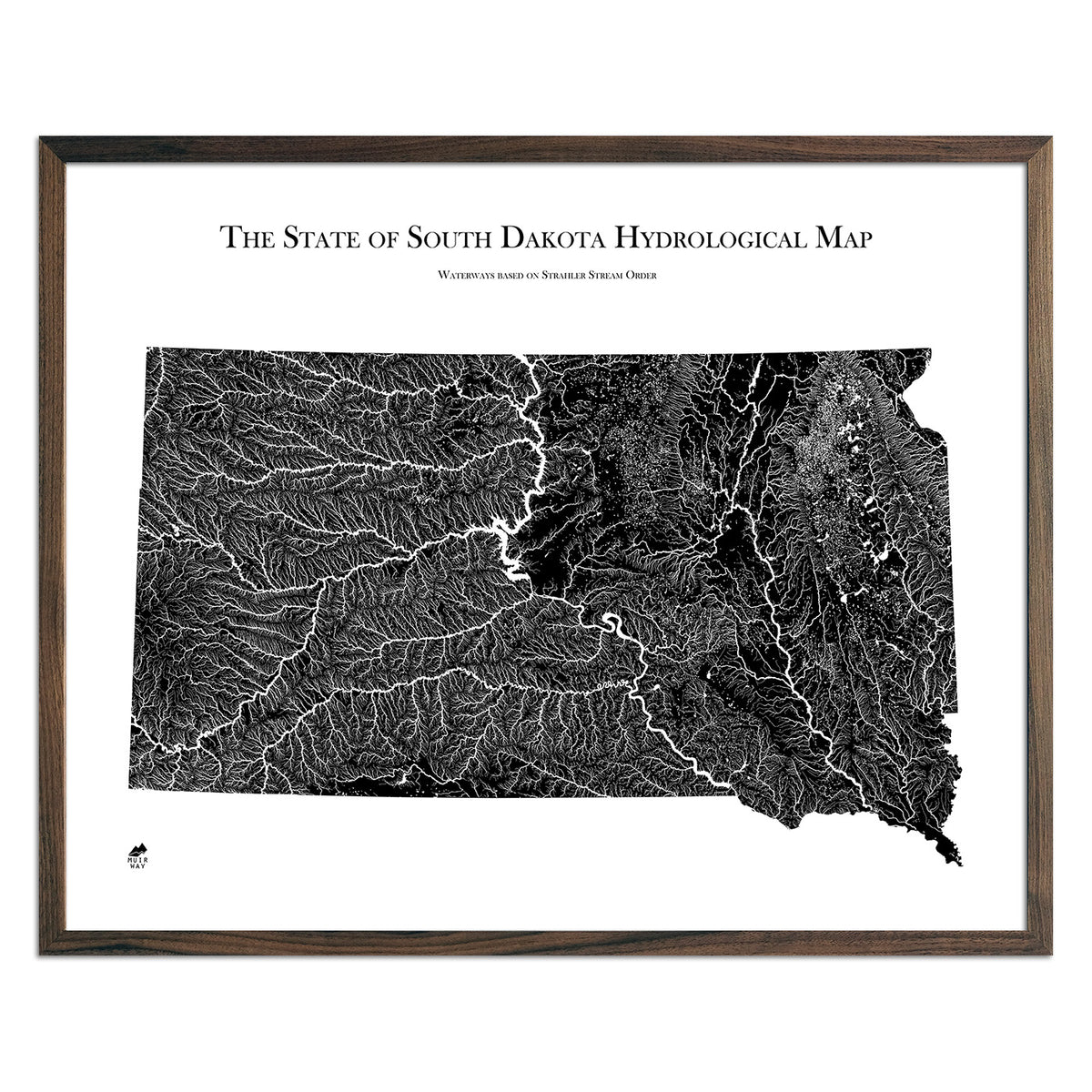 South Dakota Elevation, Topographical, & Relief Map Prints – Muir Way