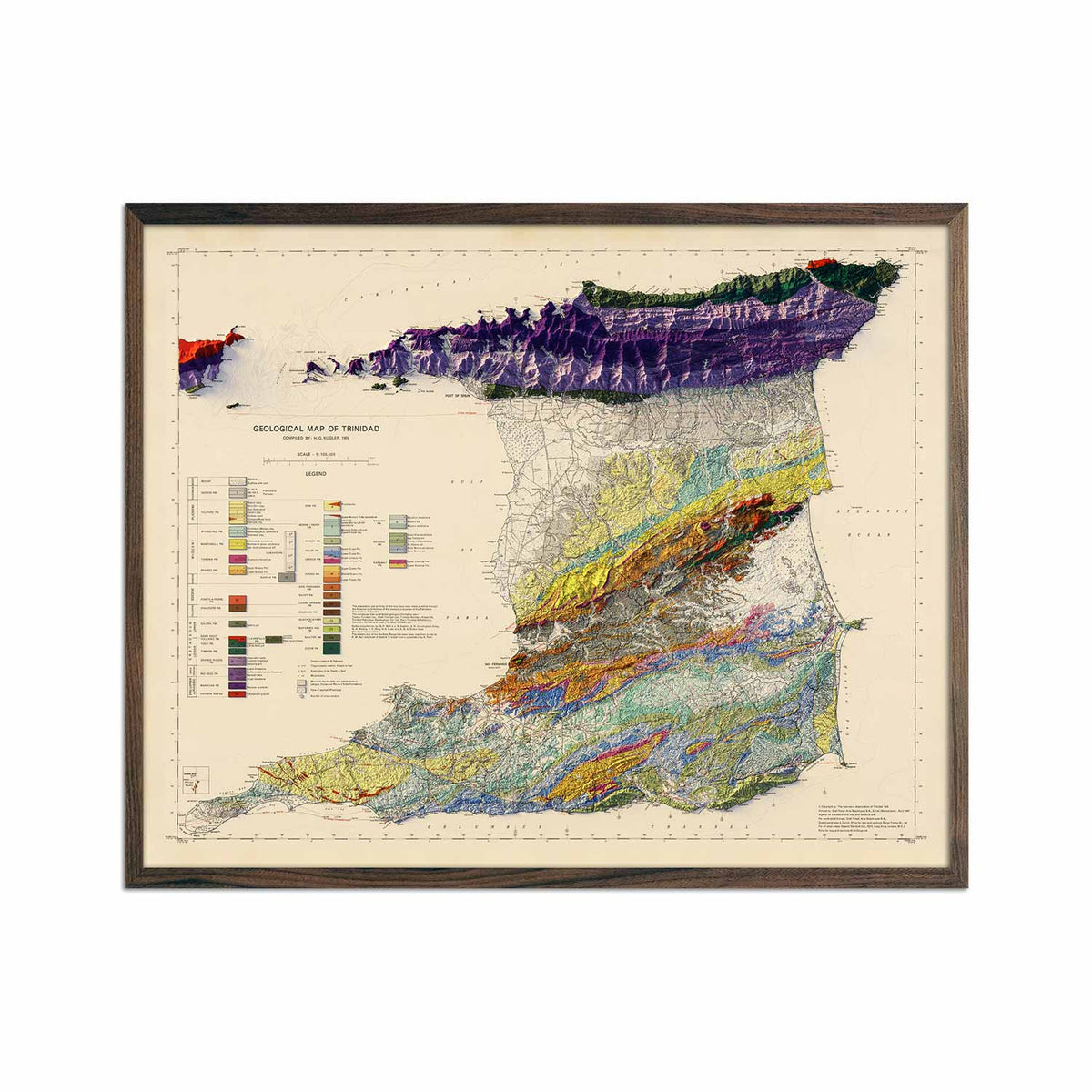 Trinidad Map Posters & Art - Trinidad Wall Maps - Muir Way
