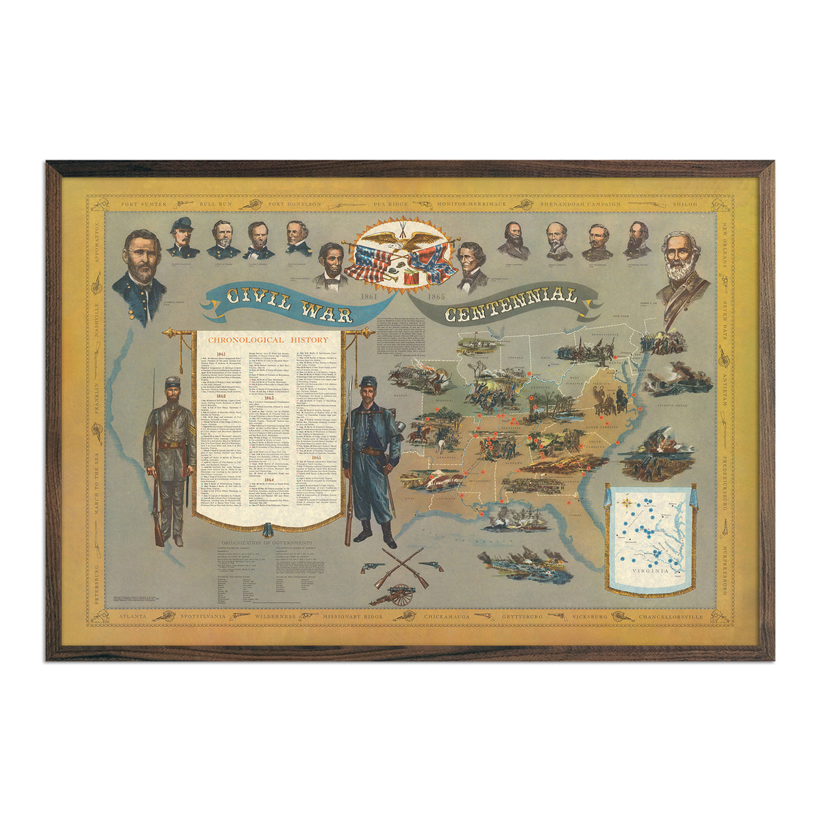 Civil War Battle Maps, Gettysburg, Vicksburg, & Port Royal - Muir Way