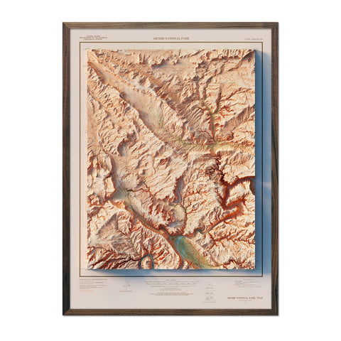 Utah Relief Maps, Hydrological Maps & Elevation Prints. – Muir Way