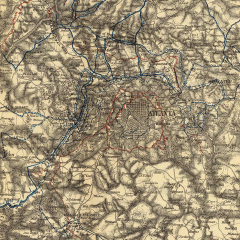 Battle of Atlanta Map Prints: Full Civil War Atlanta Campaign – Muir Way