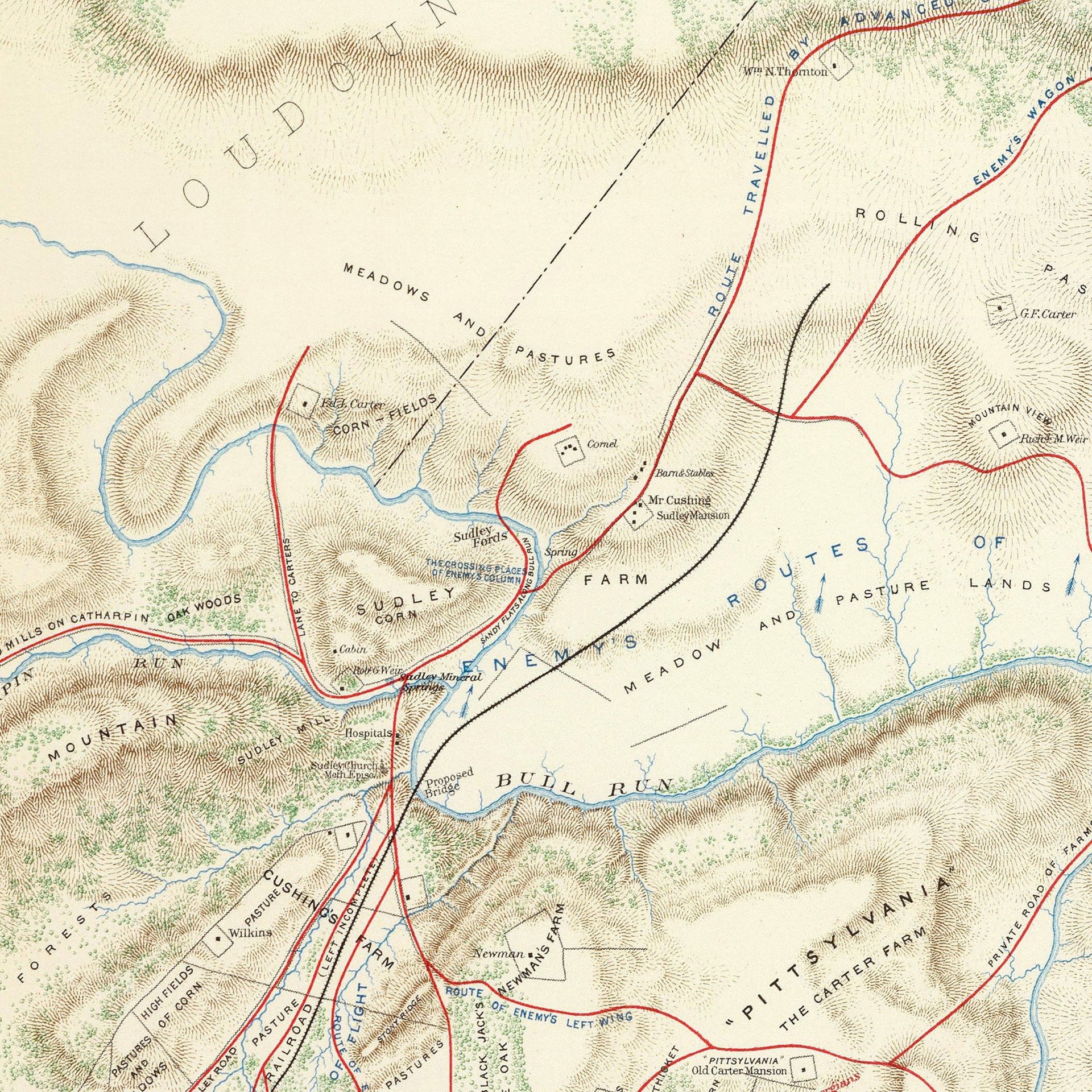 Beautifully Detailed Battle of Bull Run Map Prints – Muir Way