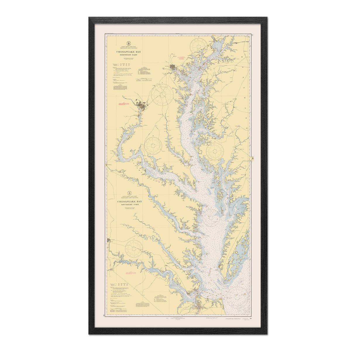 Chesapeake Bay Nautical Chart 1940 - Muir Way