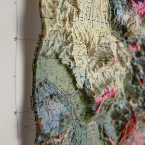 Stunning Raised Relief 3D Map of Colorado from 1913 | Muir Way