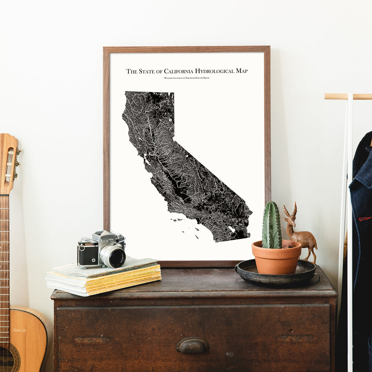 California Hydrology Series Map | Map of rivers, streams & more - Muir Way