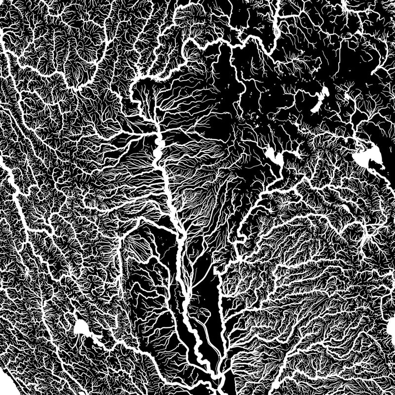 California Hydrology Series Map | Map of rivers, streams & more - Muir Way