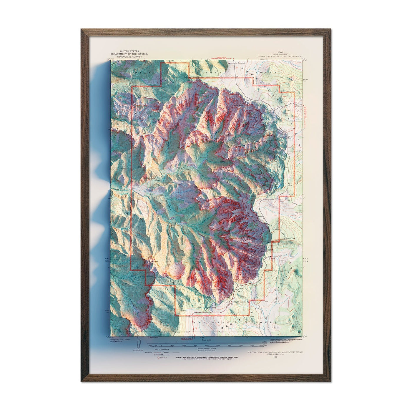 Utah Relief Maps, Hydrological Maps & Elevation Prints. – Muir Way