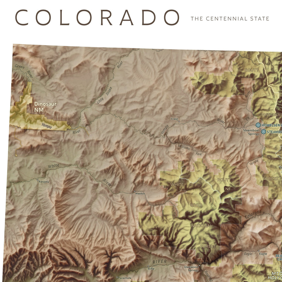 Colorado Relief Maps | Elevation, Hydrological Map Prints – Muir Way