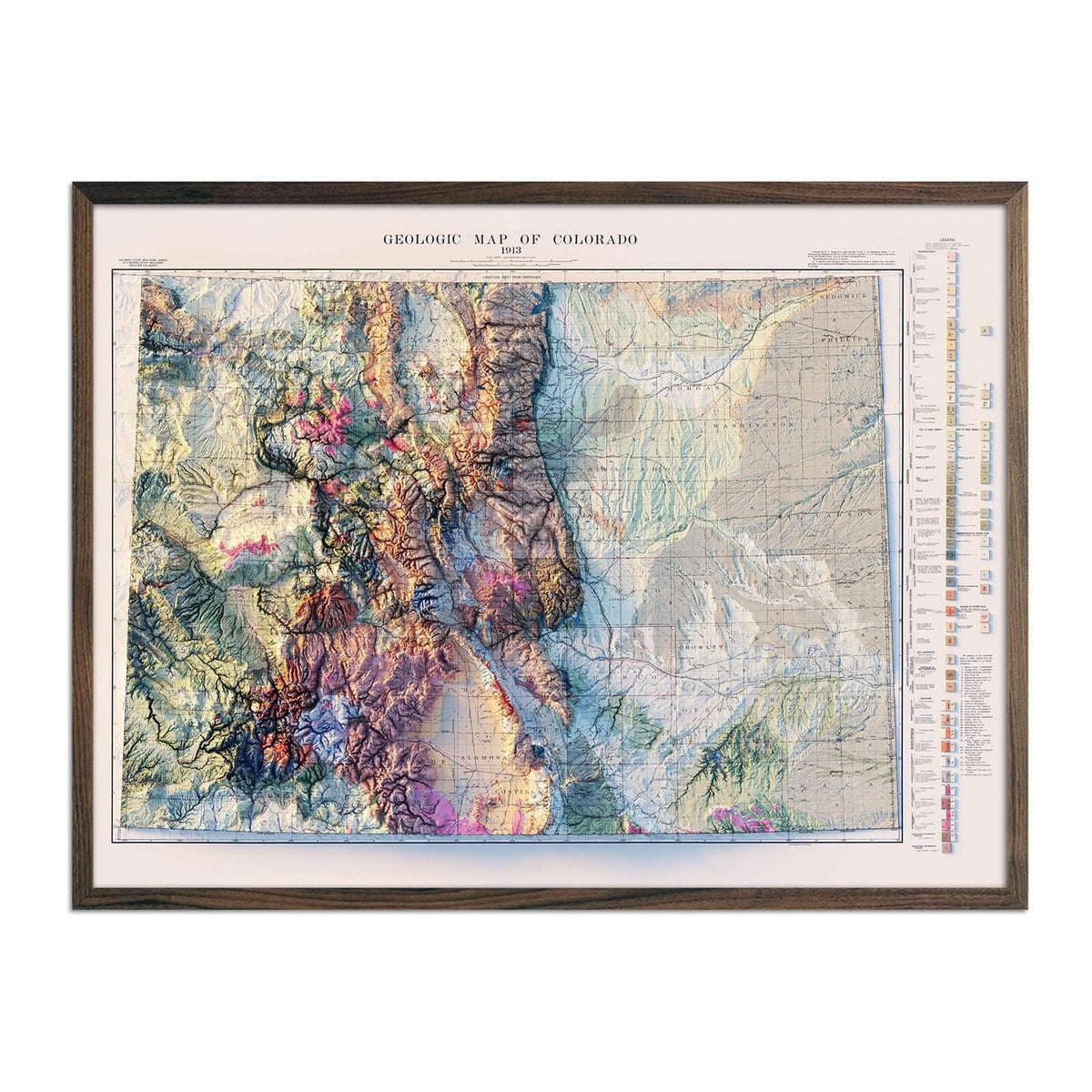 Colorado Relief Maps | Map Art | Elevation, Hydrological Maps - Muir Way