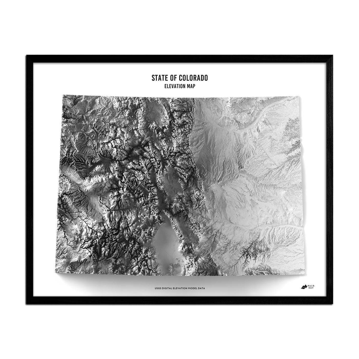 Colorado Elevation Map – Muir Way