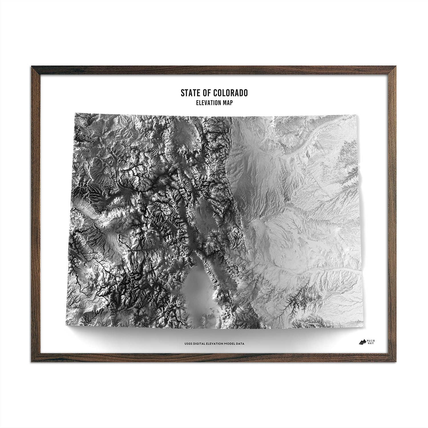 Colorado Relief Maps | Elevation, Hydrological Map Prints – Muir Way