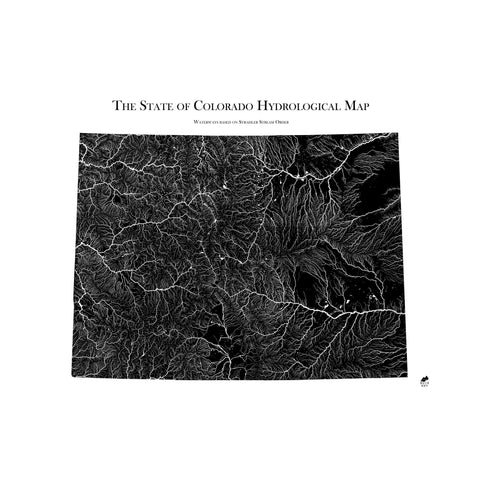 Colorado Hydrology Series Map | Map of rivers, streams & more – Muir Way