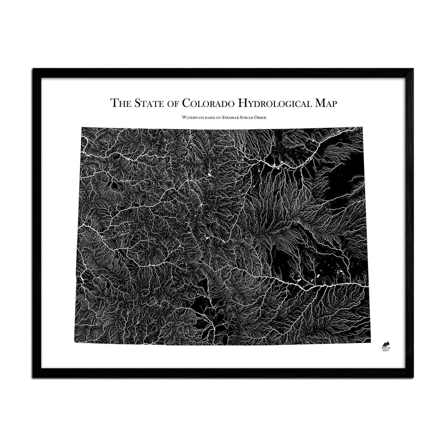 Colorado Hydrology Series Map | Map of rivers, streams & more – Muir Way