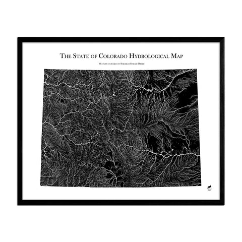 Colorado Hydrology Series Map | Map of rivers, streams & more – Muir Way