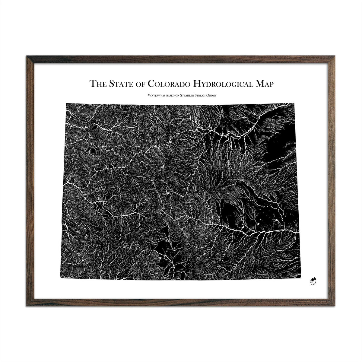 Colorado Hydrology Series Map | Map of rivers, streams & more – Muir Way