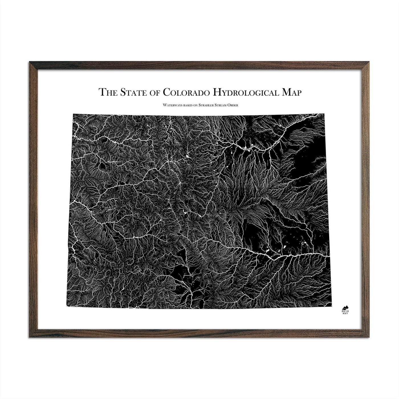 Colorado Hydrology Series Map | Map of rivers, streams & more – Muir Way