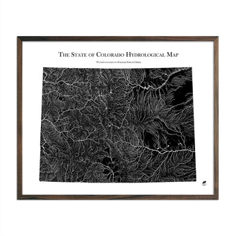 Colorado Hydrology Series Map | Map of rivers, streams & more – Muir Way