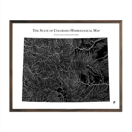 Colorado Hydrology Series Map | Map of rivers, streams & more – Muir Way