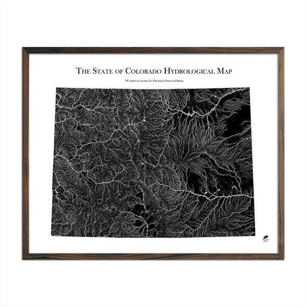 Colorado Hydrology Series Map | Map of rivers, streams & more – Muir Way