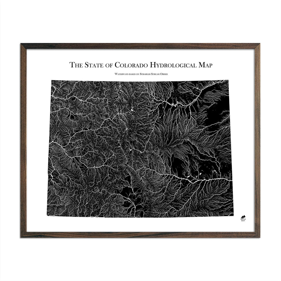 Colorado Hydrology Series Map | Map of rivers, streams & more – Muir Way