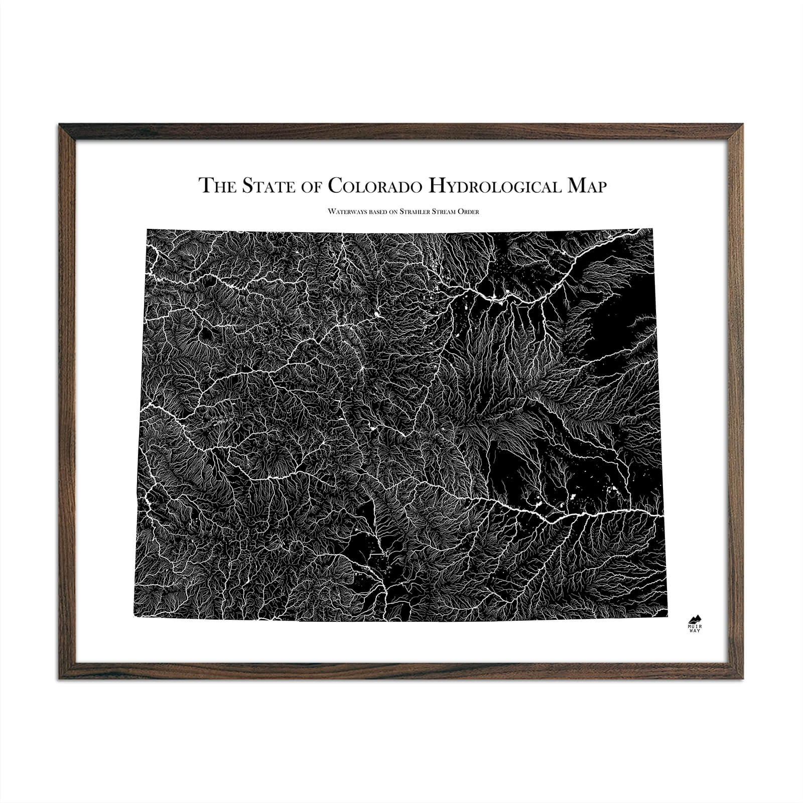 Colorado Relief Maps | Map Art | Elevation, Hydrological Maps - Muir Way