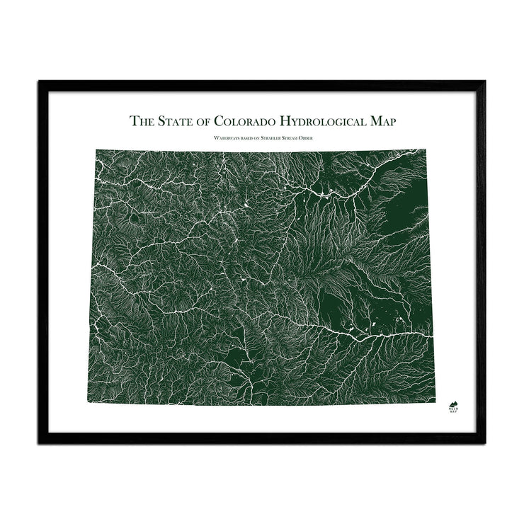 Colorado Hydrology Series Map | Map of rivers, streams & more – Muir Way