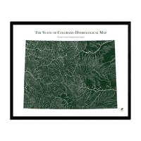 Colorado Hydrology Series Map | Map of rivers, streams & more - Muir Way