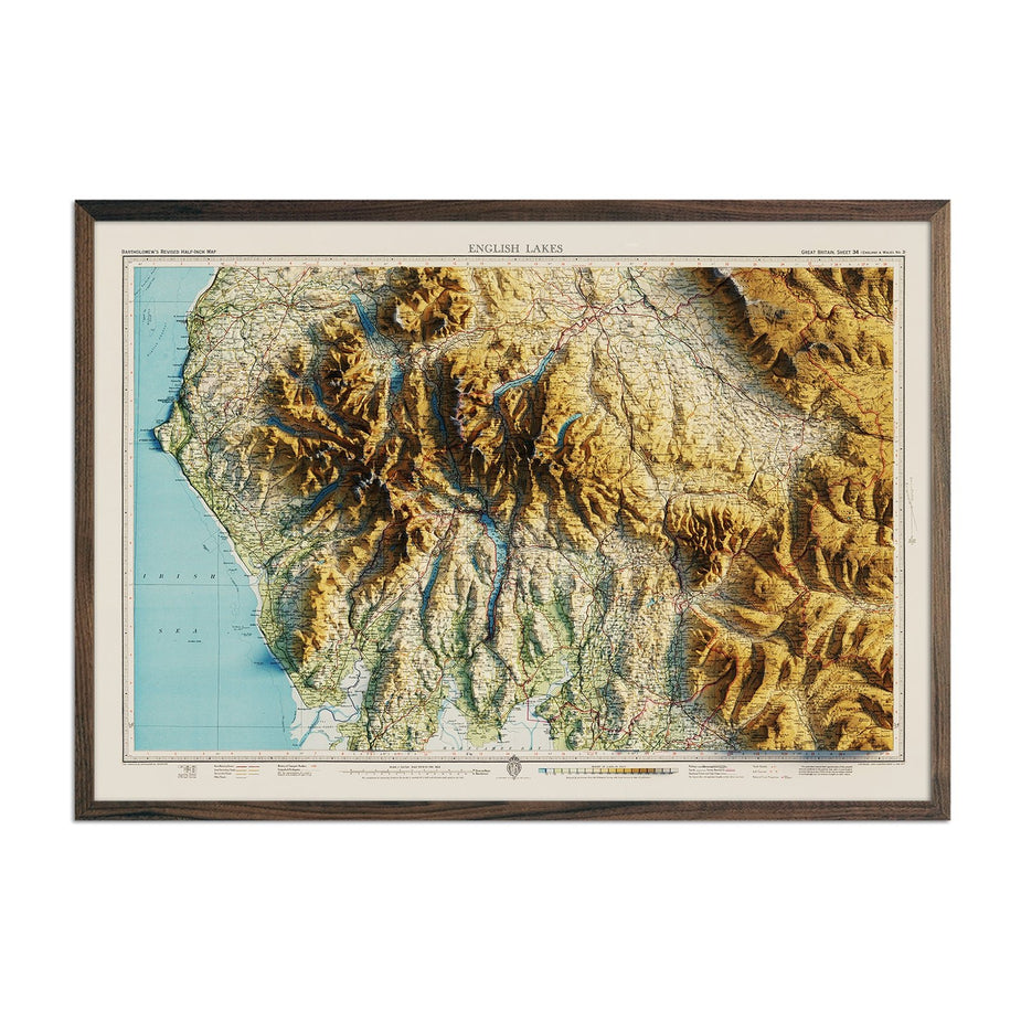Vintage English Lakes Map (1941) | Muir Way