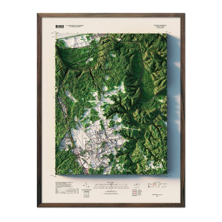 Ft. Knox, Kentucky Map - 2022 Relief Map | Muir Way