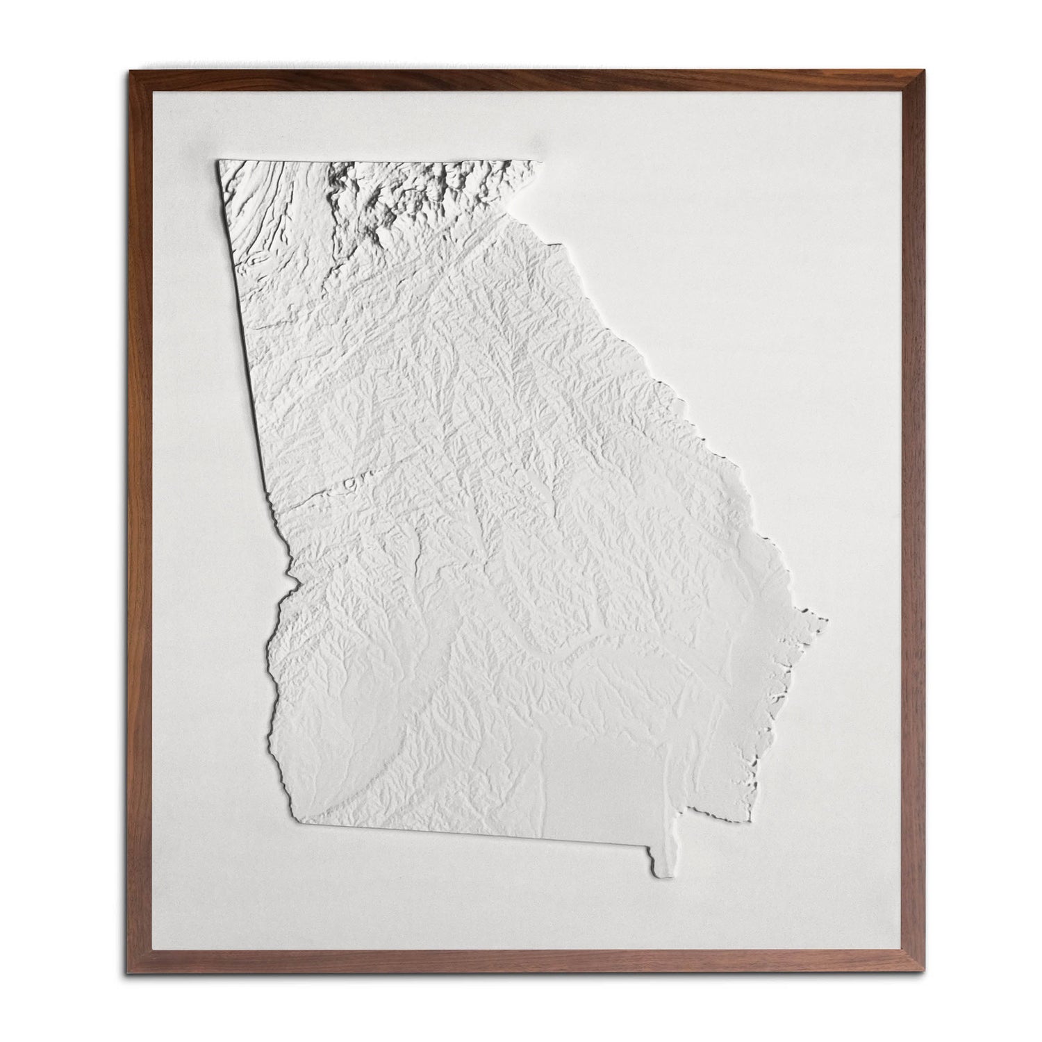 Georgia Relief Maps | Shaded, Hydrological, & Elevation Prints – Muir Way