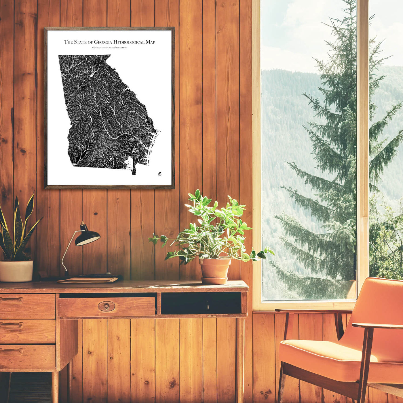 Georgia Hydrology Series Map | Map of rivers, streams & more – Muir Way