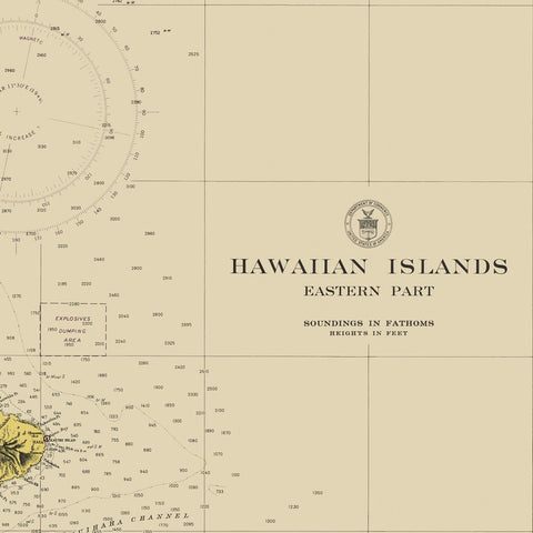 Hawaiian Islands Nautical Chart 1947 – Muir Way