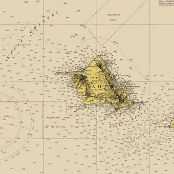 Hawaiian Islands Nautical Chart 1947 – Muir Way