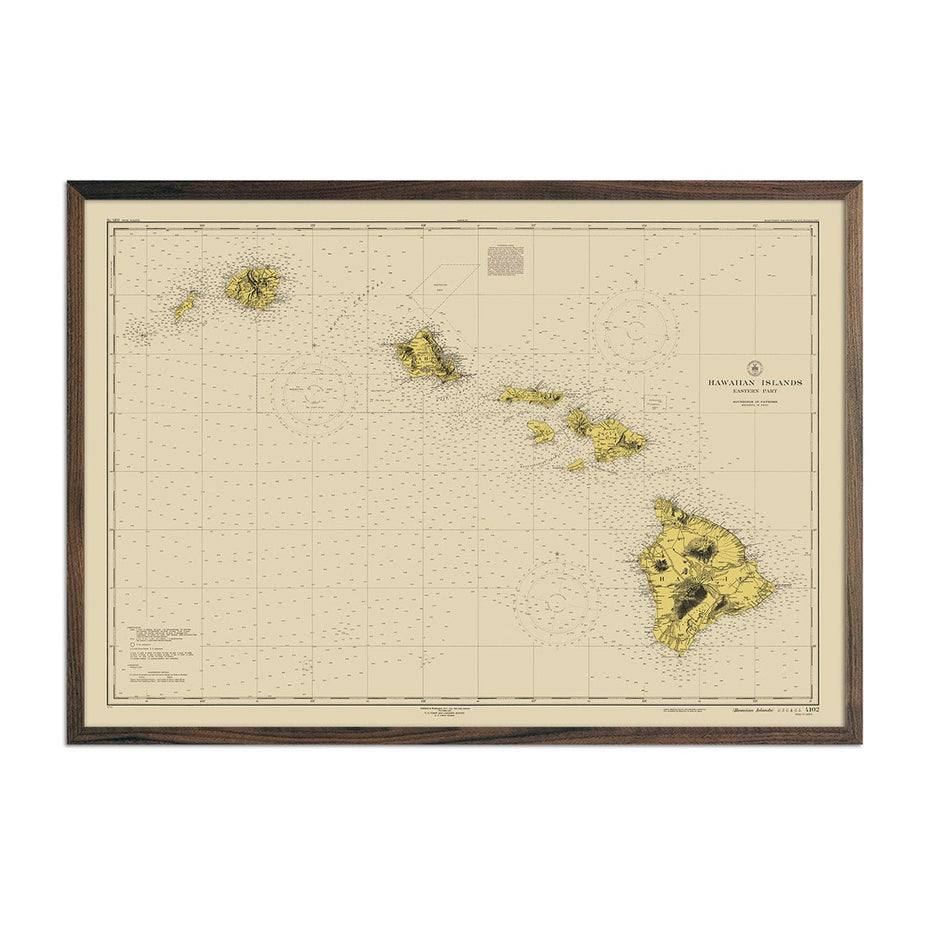 Hawaiian Islands Nautical Chart 1947 – Muir Way