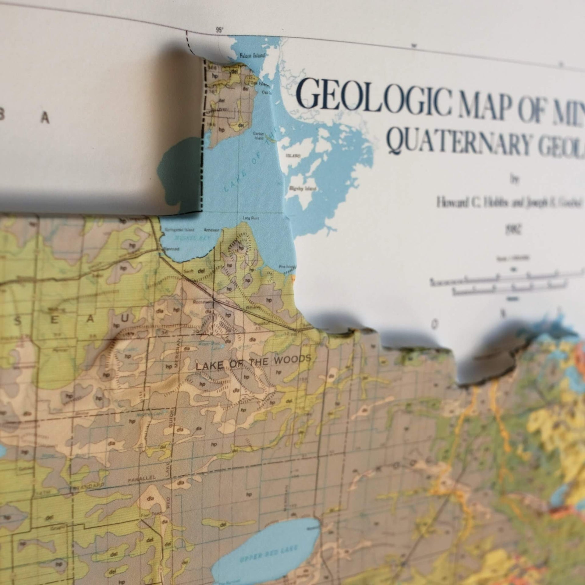 Beautiful Minnesota 3D Map from 1982 in Colorful Raised Relief – Muir Way