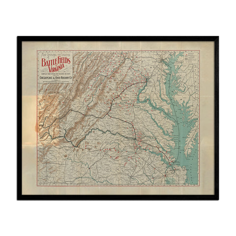 Virginia Civil War Battlefields Map | Explore Maps of the Civil War ...