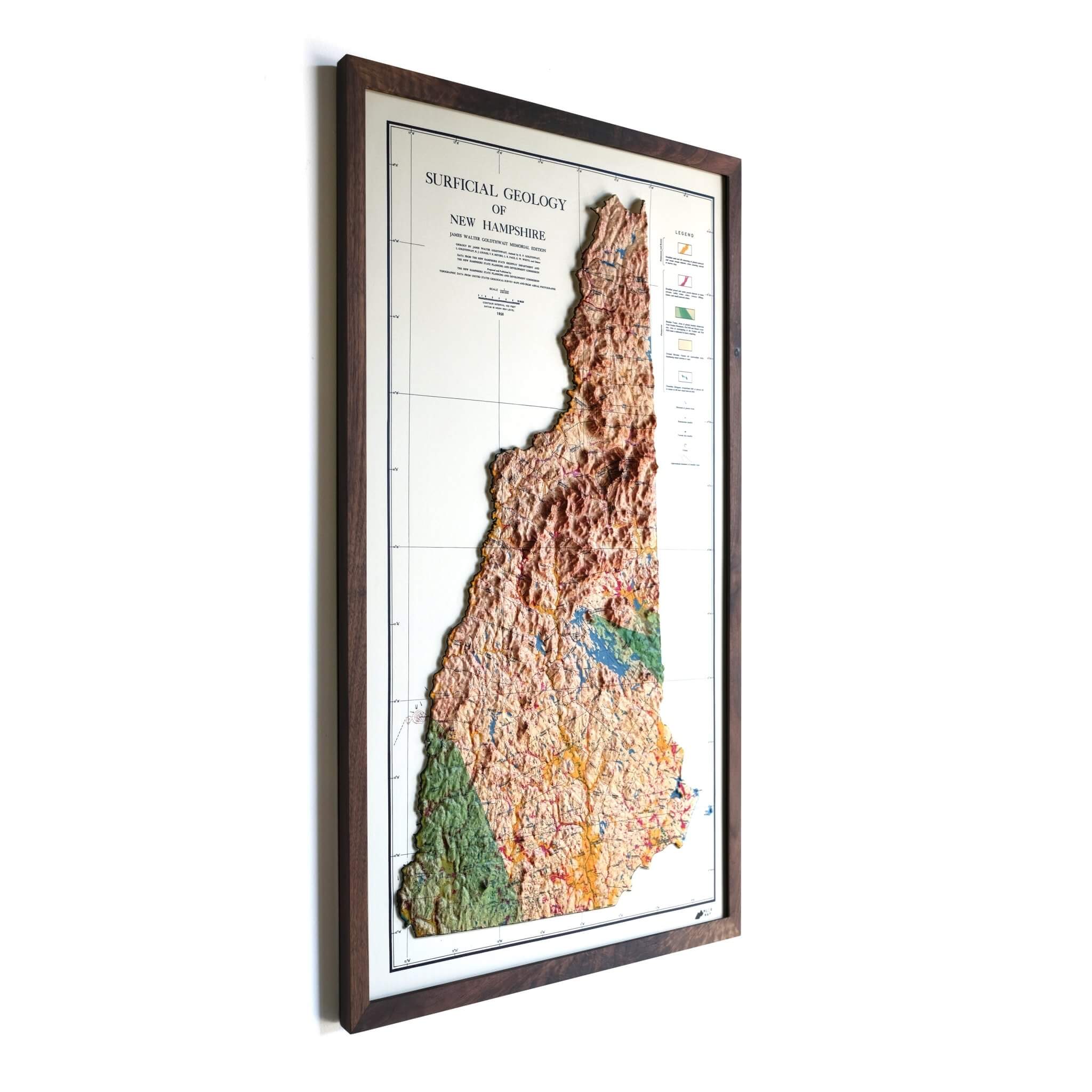 New Hampshire Relief Maps | Elevation & Hydrological Maps – Muir Way