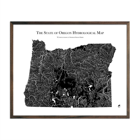 Oregon Hydrology Series Map | Map of rivers, streams & more – Muir Way