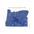 Oregon Hydrology Series Map | Map of rivers, streams & more – Muir Way