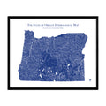 Oregon Hydrology Series Map | Map of rivers, streams & more – Muir Way