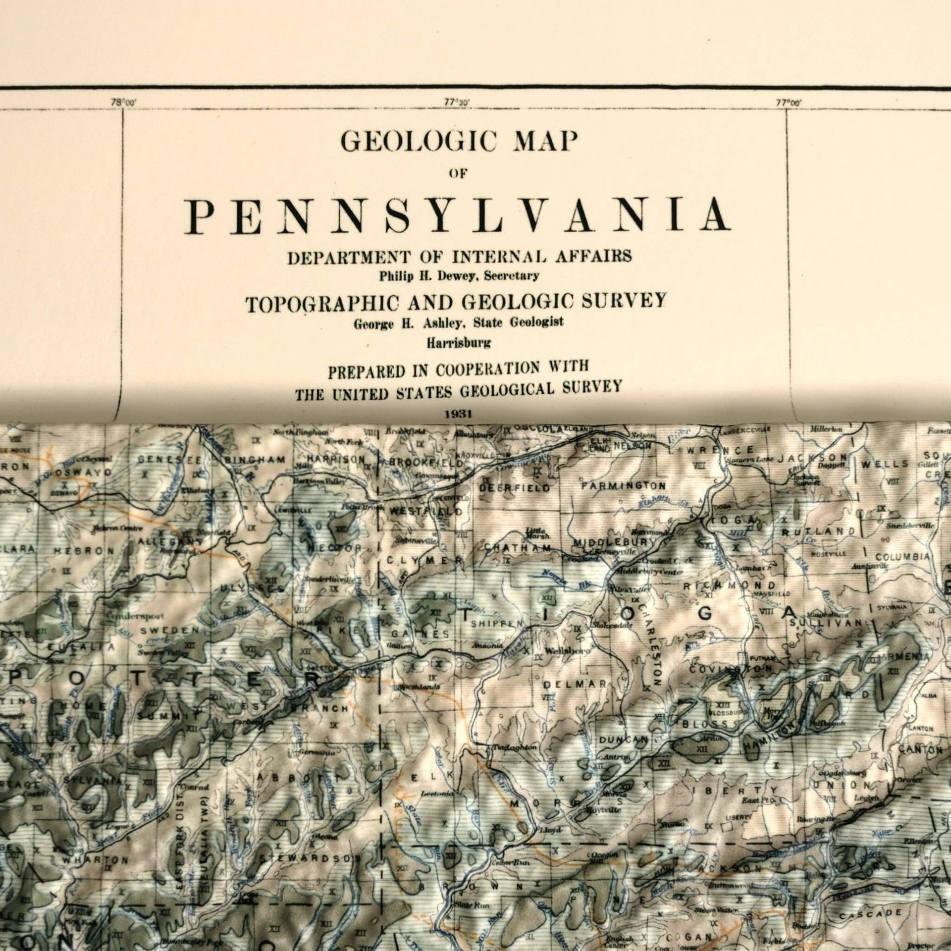 Pennsylvania Relief, Hydrological, and Elevation Maps – Muir Way