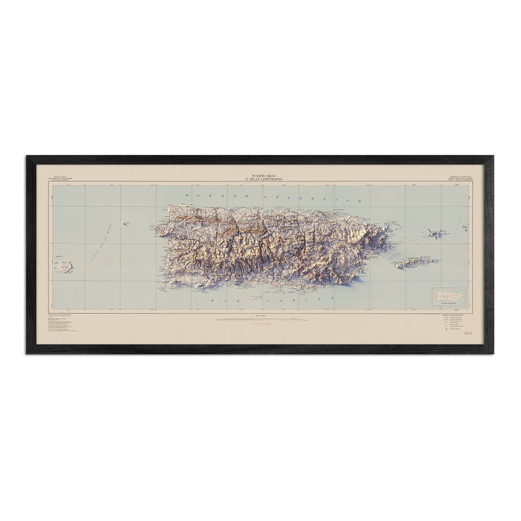 Puerto Rico Map Posters & Art - Puerto Rico Wall Maps - Muir Way