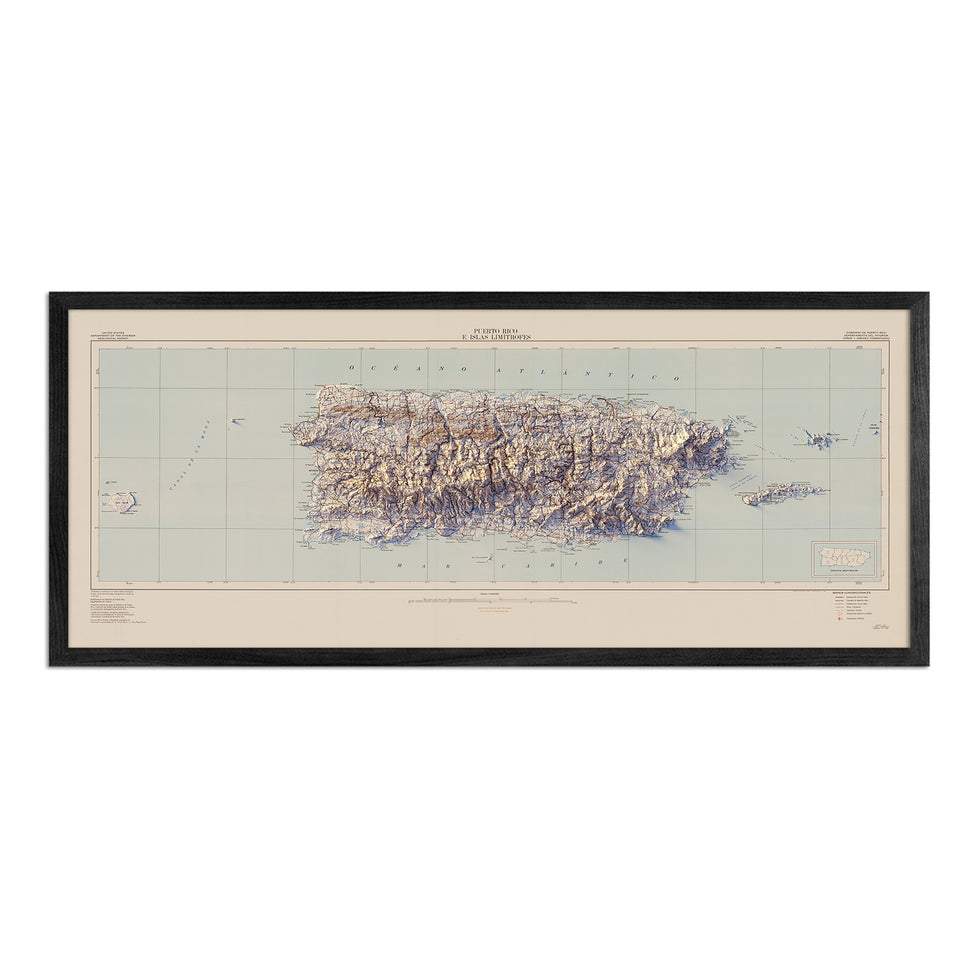 Puerto Rico Map Posters & Art - Puerto Rico Wall Maps - Muir Way