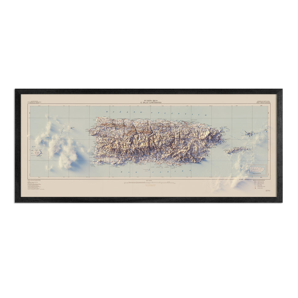 Puerto Rico Map Posters & Art - Puerto Rico Wall Maps - Muir Way