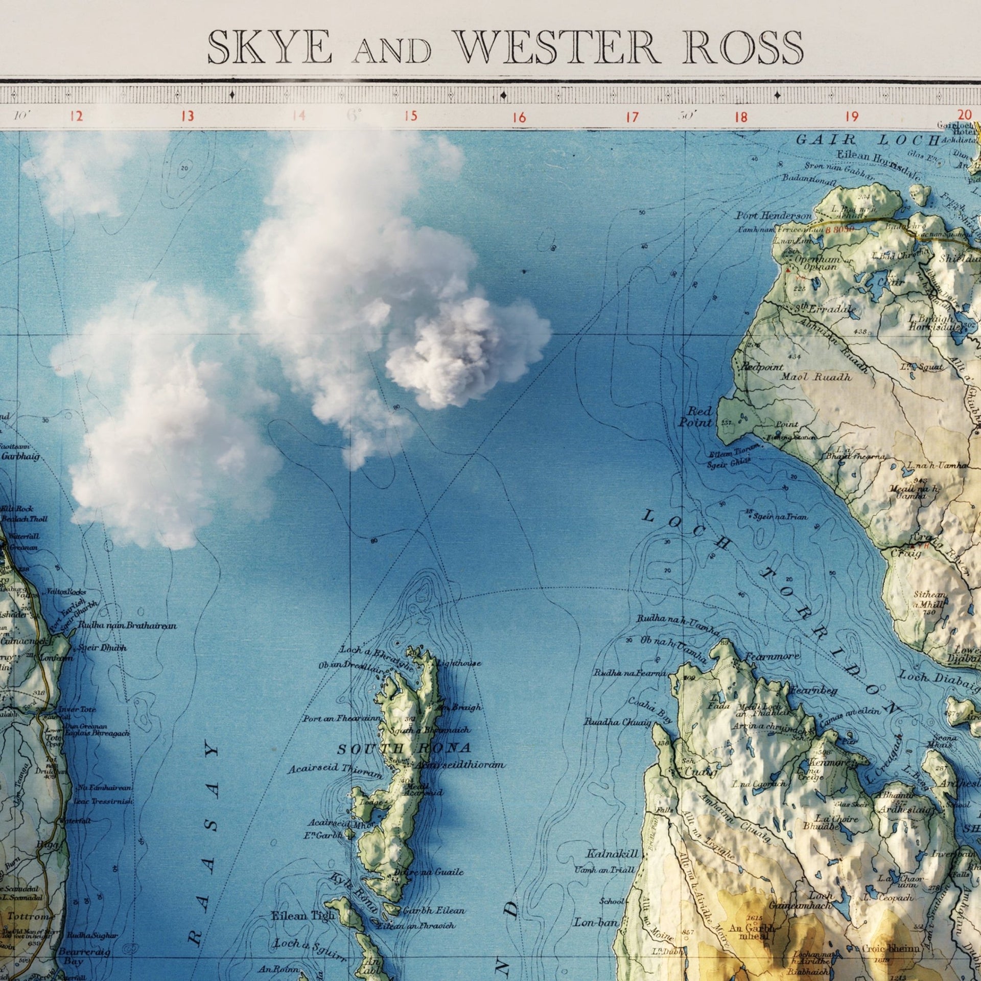 Vintage Skye and Wester Ross Relief Map (1947) | Muir Way
