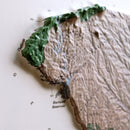 Raised Relief 3D Map of South Carolina from 1979 | Muir Way